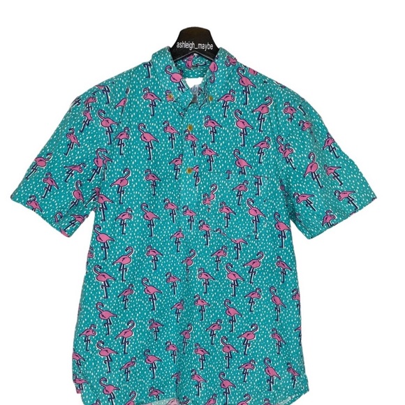 chubbies | Shirts | Chubbies Flamingo Print Cotton Short Sleeve Popover ...